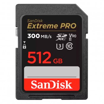 Sandisk Extreme Pro 512 GB SDXC 300MB/s V90 UHS-II